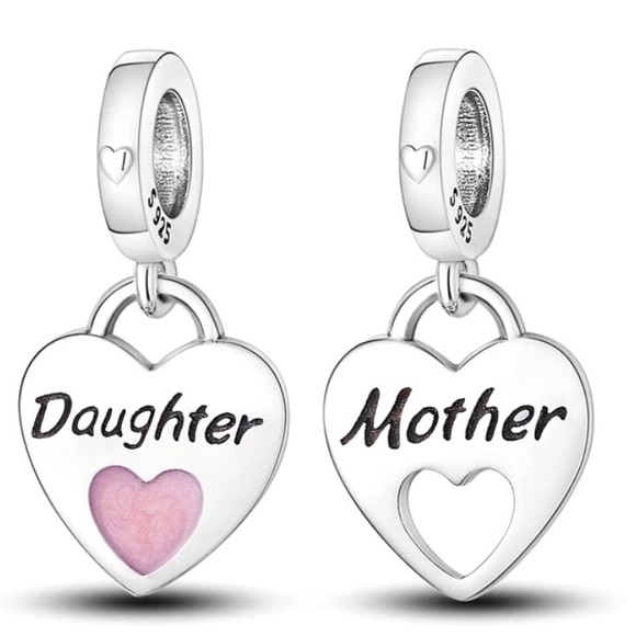 Pandora | Jewelry | Nwot Pandora Fit Mother Daughter Heart Silver ...